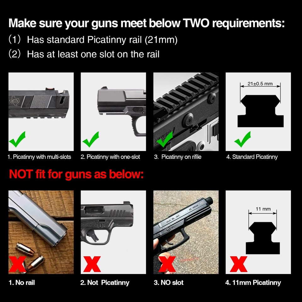 SOLOFISH 800lm Flashlight & Red/Green/Blue Laser Sight Combo Pistol ...