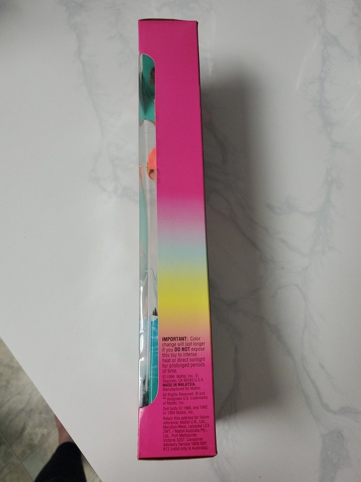 1996 Mattel Splash 'N Color Barbie Doll Teresa #16172 in Original Box ...
