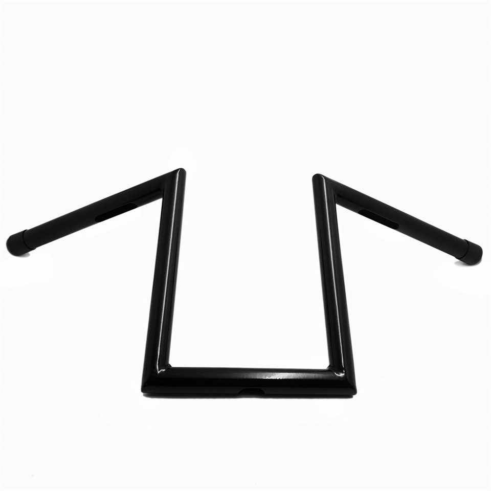 Black Z Bar 8 Inch Rise Handlebars For Harley Softail Sportster Bobber ...