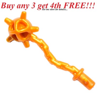 ☀️NEW! Lego Weapon Gold BATTLE MACE Flail Skeleton Ninja Ninjago Castle ...