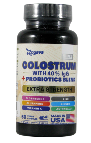 Zoyava Bovine Colostrum Supplement Grass Fed Cow Colostrum 60 Capsules ...