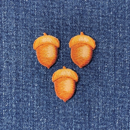 3-Pack Acorn Applique Patch Embroidered Fall & Autumn Nature Badge 7/8 ...