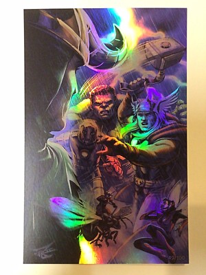 Avengers Foil Print - Ron Leary Art - 49/100 - Very Rare! 🔥 | eBay