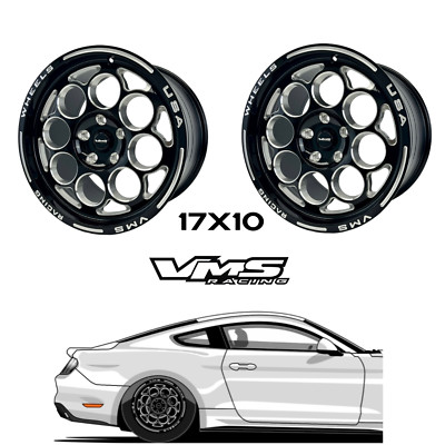 VMS RACING MODULO DRAG RACE RIMS WHEELS REAR 17X10 FOR 15-22 FORD ...