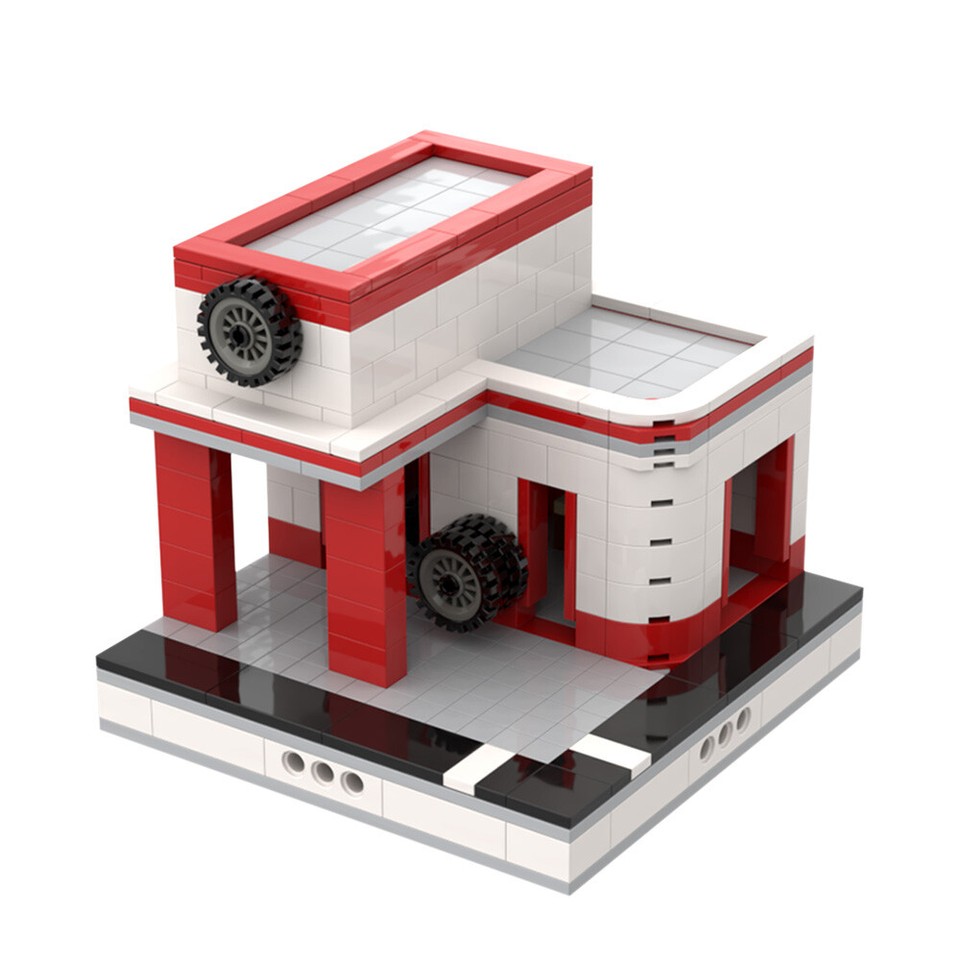 ZITIANYOUBUILD Mini Garage for a Modular City Building Toys Set 401 ...