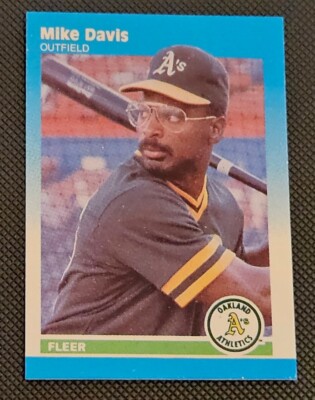 1987 FLEER CLASSIC MINIATURES MIKE DAVIS BASEBALL CARD #28 | eBay