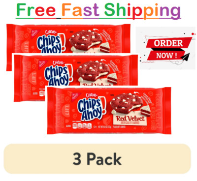CHIPS AHOY! Chewy Red Velvet Cookies, 1 Pack (9.6 oz.) (3 pack) | eBay