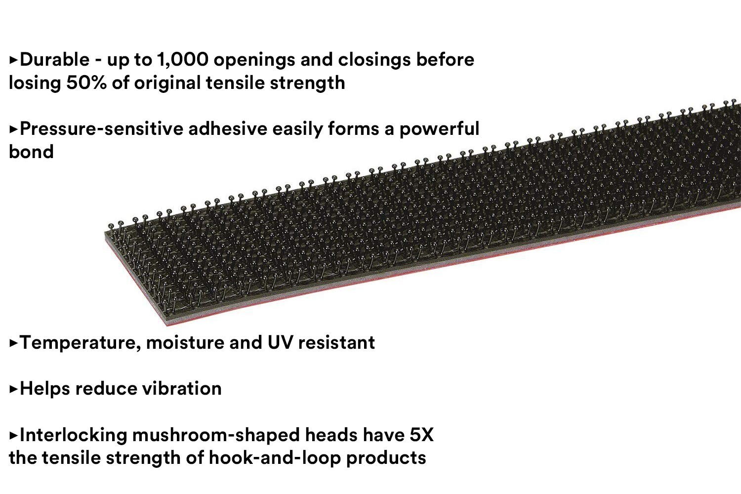 3M Dual Lock Reclosable Fasteners, Heavy Duty, Black, TB4575/SJ4575(1 ...