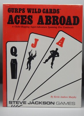 Steve Jackson GURPS Wild Cards ACES ABROAD shrinkwrap SUPERS and PSIONICS rpg !! | eBay