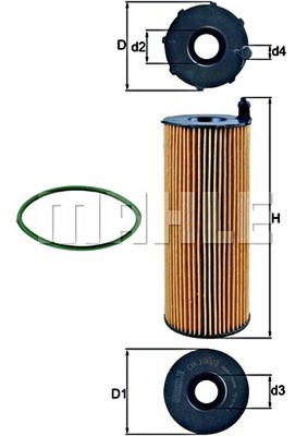 MAHLE Oil Filter For AUDI VW PORSCHE A4 Allroad Avant A5 Sportback ...