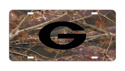 UGA UNIVERSITY OF GEORGIA Camo-Black License Plate / Car Tag | eBay