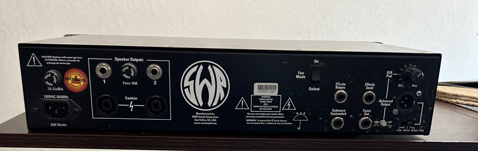 SWR 350X Pro Series Bass Amplifier Head (350 Watts) | eBay