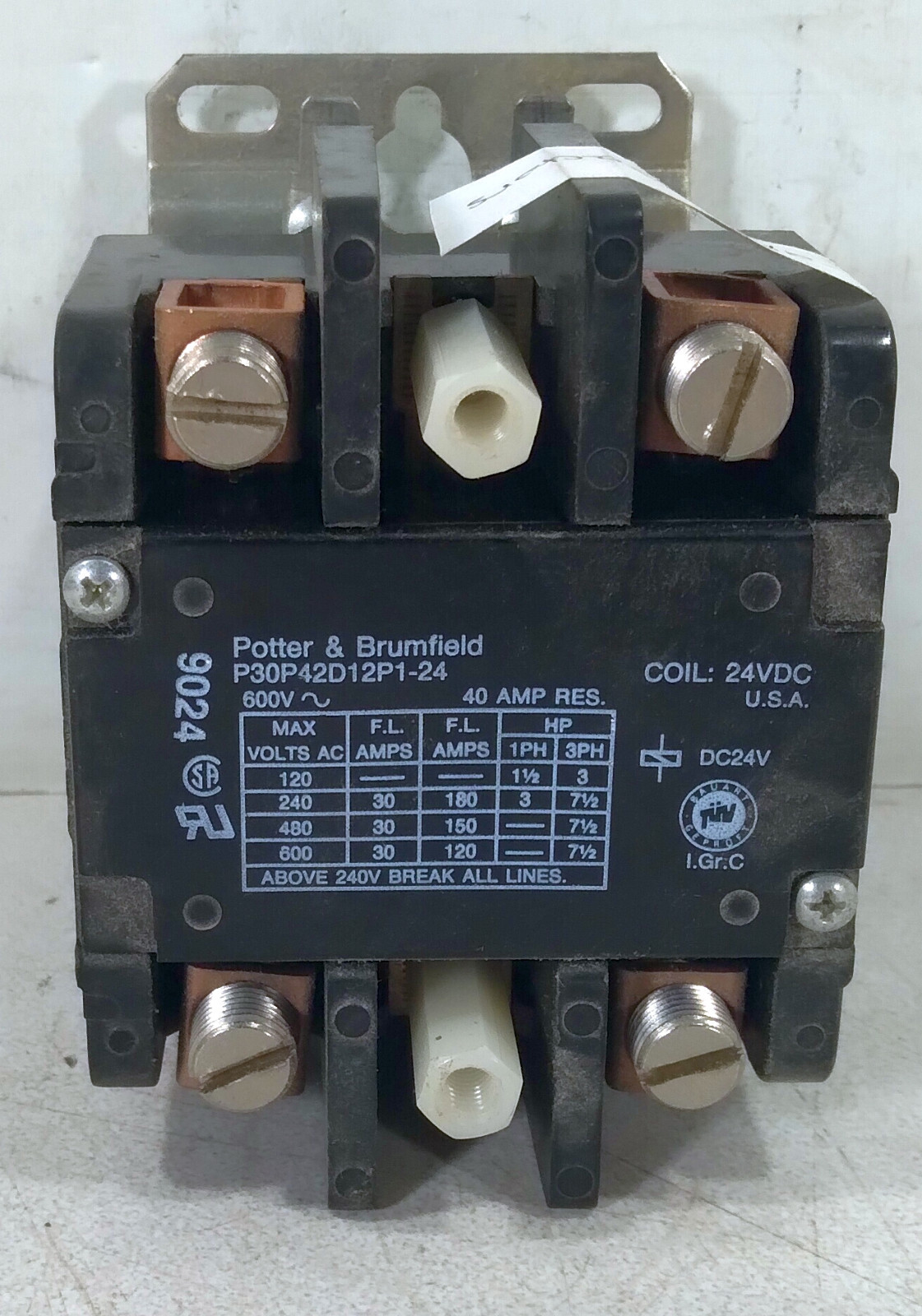 1 NEW POTTER & BRUMFIELD P30P42D12P1-24 3 POLE CONTACTOR NNB ***MAKE ...