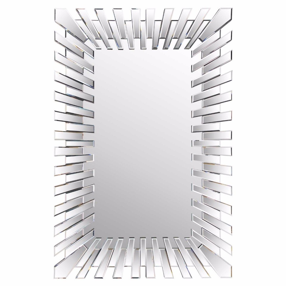 Extra Large Wall Mirror Modern Rectangle All Glass Home Decor Retro ...