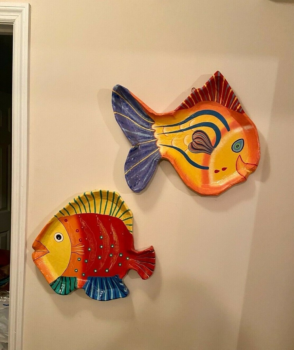 Paper Mache Fish Paintings Paper Mache Fish At Local Art Gallery