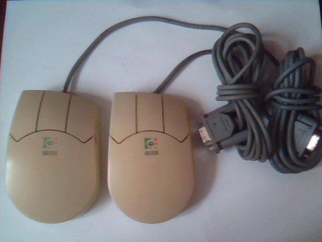 LOT of 2 Vintage Logitech MouseMan M-CJ13 DZLMCJ13 Serial Mouse Port ...