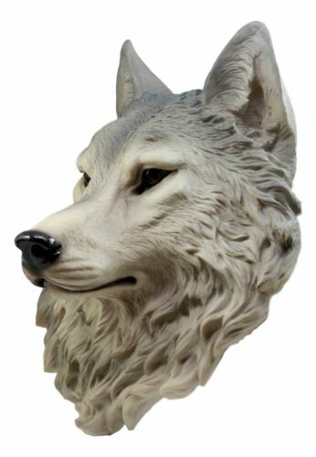 `Remus` Gray Wolf Head Mount Plaque Wall Statue Bust 16 Inch Tall by ...