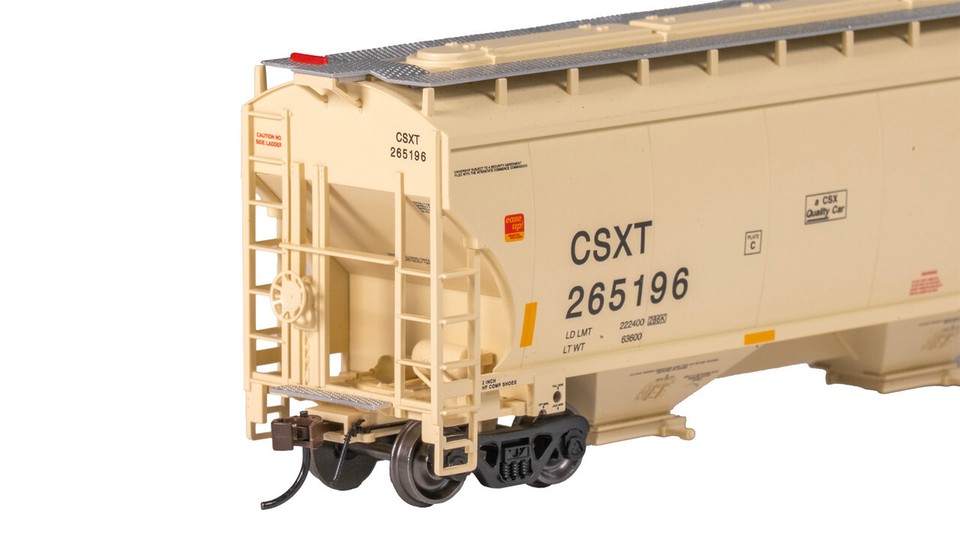Bachmann 70635 HO Scale CSX Trinity Railcar 5161 Covered Hopper 265196 ...