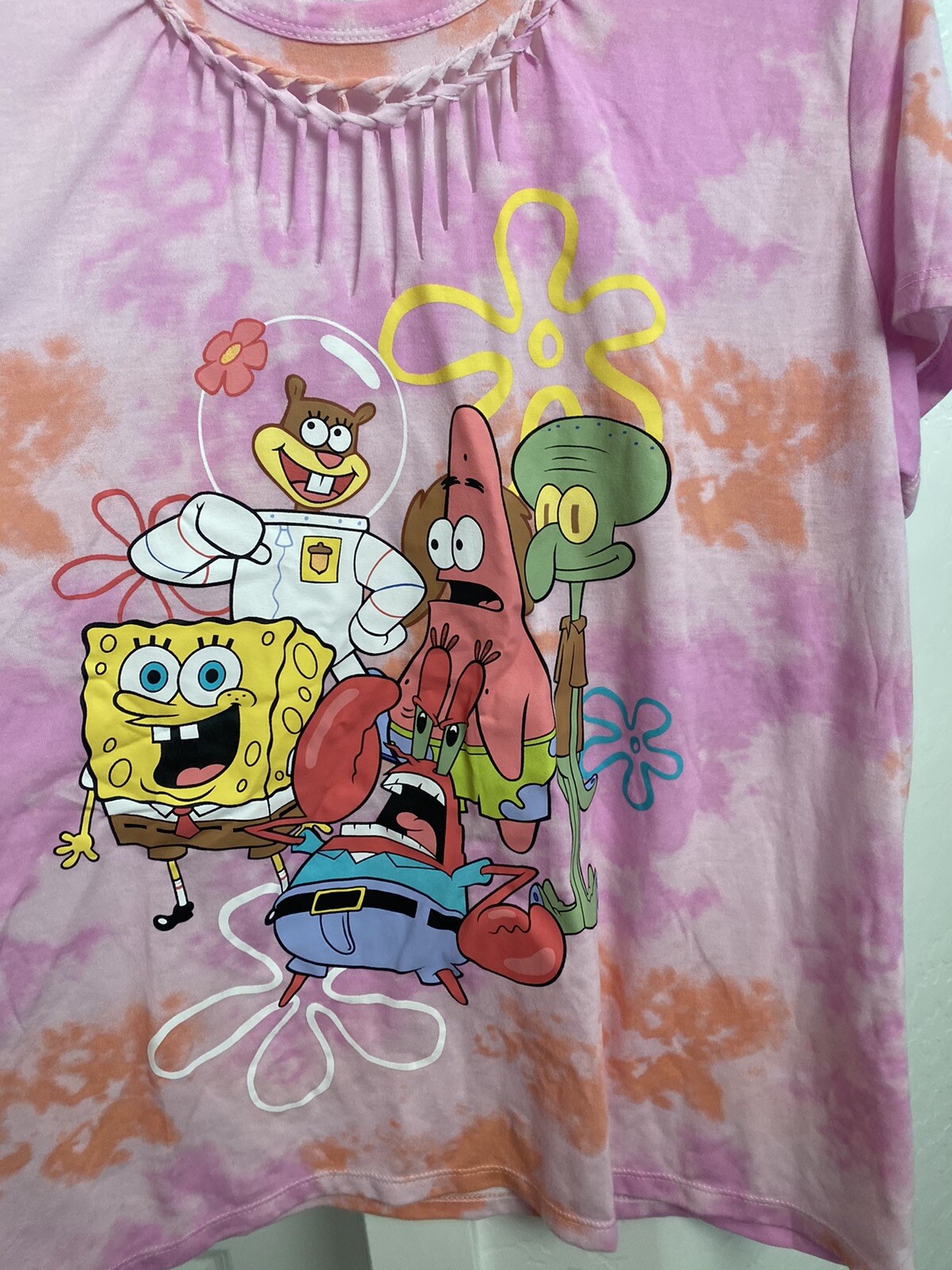 Spongebob Squarepants~3X/21 JR Plus~Pink Tie Dye T-Sh… - Gem