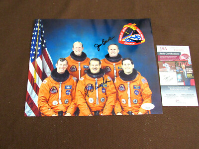 JAMES JIM BUCHLI JOHN CREIGHTON STS-48 NASA ASTRONAUTS SIGNED AUTO HP ...
