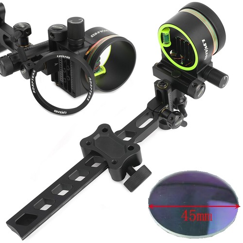 Archery Compound Bow Sight 5 Pin 4X 6X 8X Lens 0.019" Micro Adjustable ...