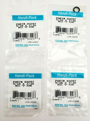 Lot of 4 Handi-Pack 83297 5/16" x 7/16" #011 O Rings | eBay