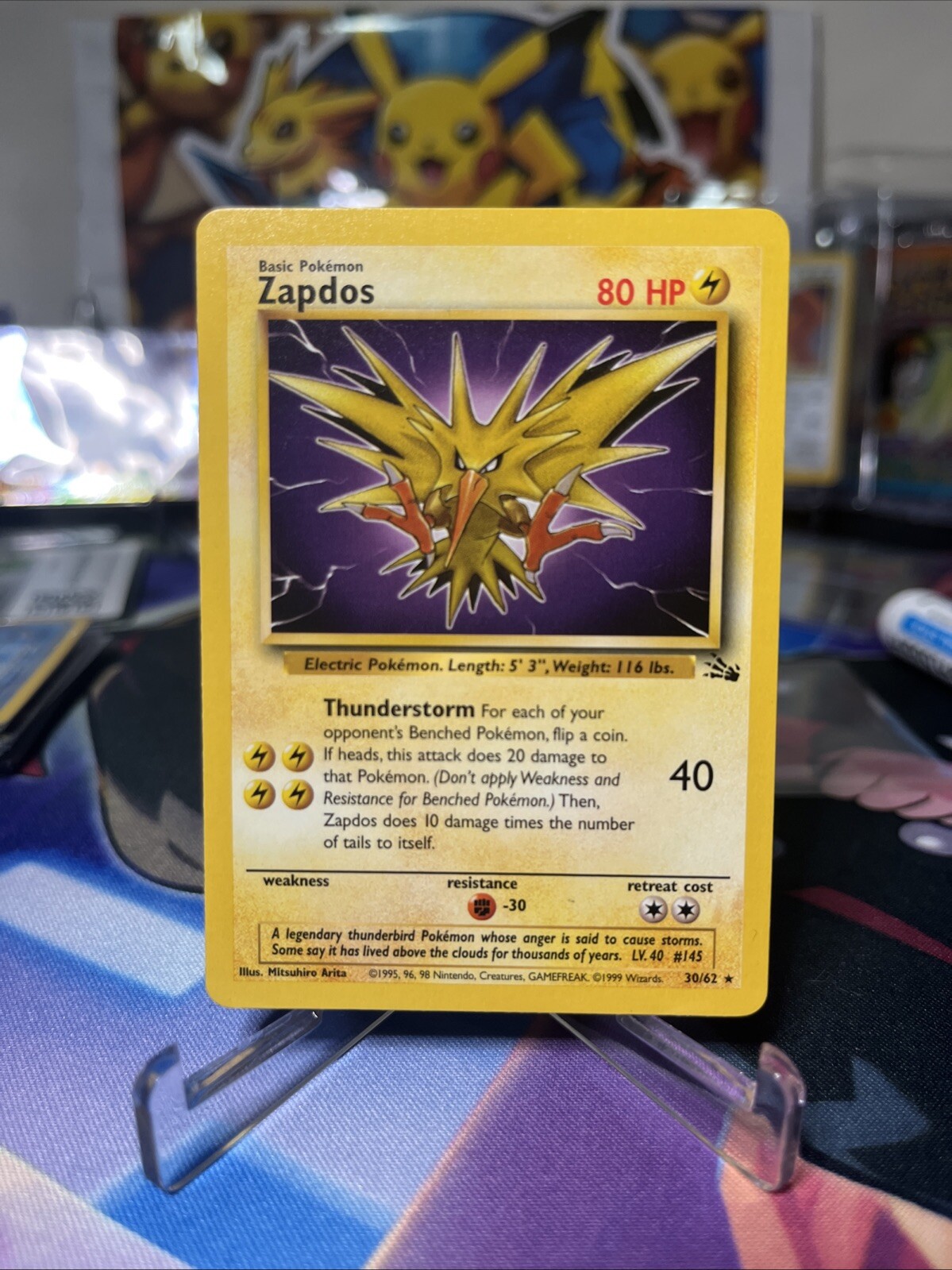 Pokémon TCG Zapdos Fossil 30/62 Regular Unlimited Rare | eBay