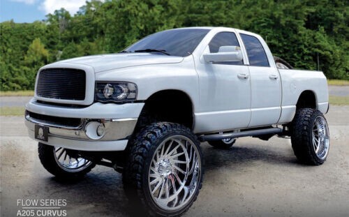 4x 22x12 Artem Offroad A205 Curvus Wheels Chrome 8x6.5 Dodge GMC Chevy ...
