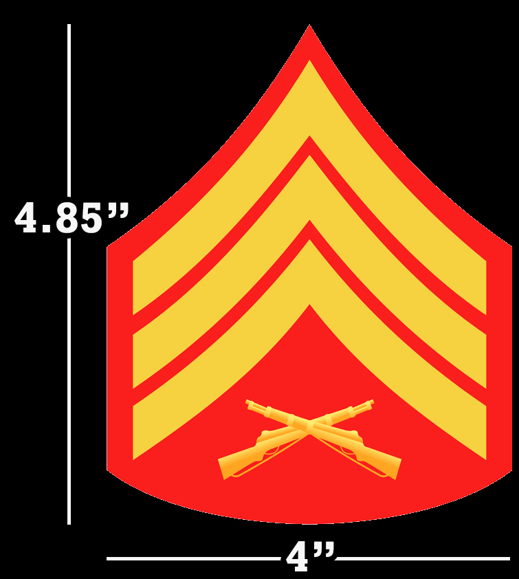 USMC E-5 Sergeant Insignia Sticker Decal USMC Marine Corps | eBay