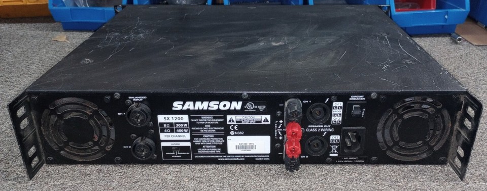 Samson Stereo Power Amplifier Model SX 1200 300W 8ohms 450W 4ohms per ...