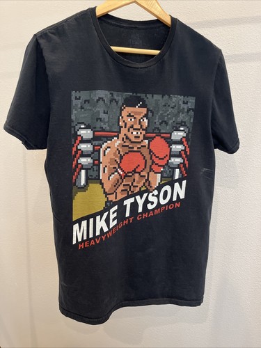 Mike Tyson 8-Bit Knock out Black Tee Shirt Medium | eBay