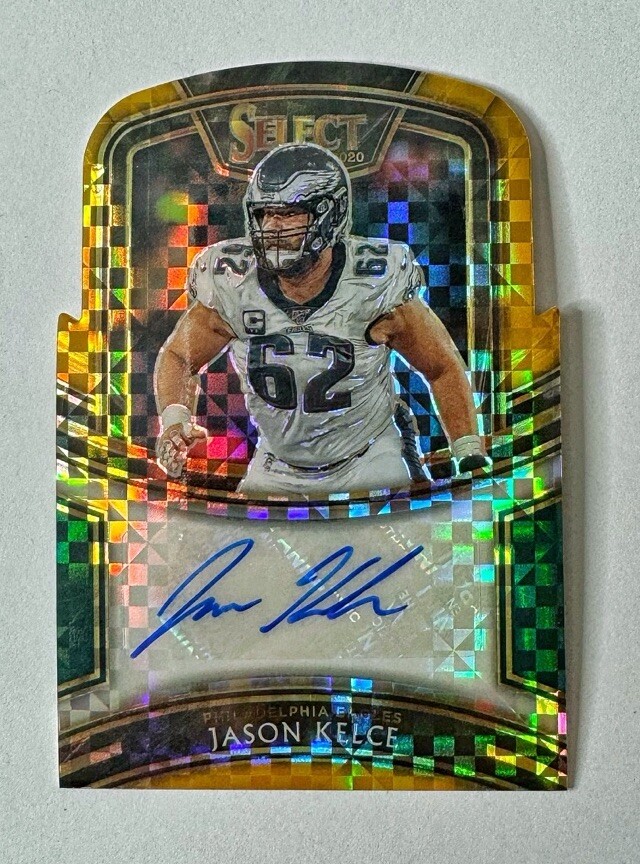 2020 Panini Select Football Jason Kelce Gold die cut Auto 1/10 eBay 1/1 ...