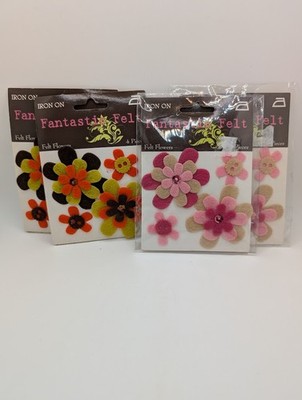 Fantastic Felt Iron-On Felt Flowers - 4 Packs - 4 Pieces Per Pack ...