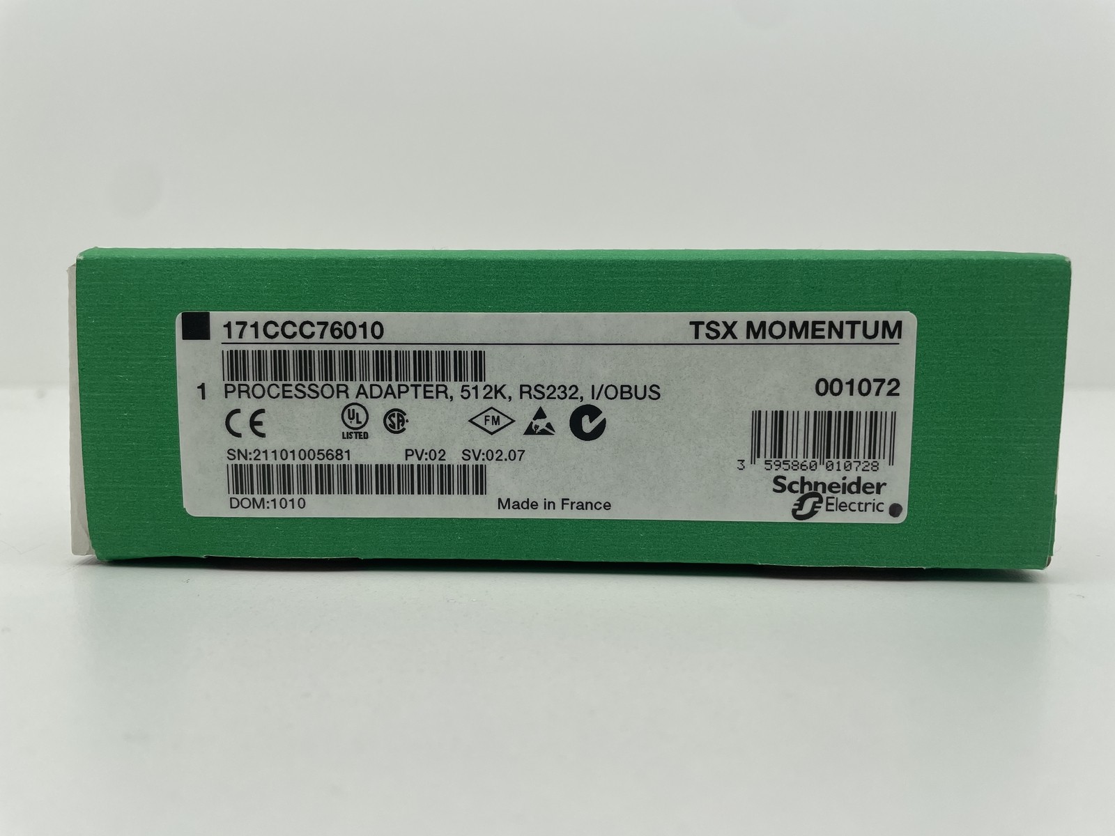 Schneider Electric 171CCC76010 M1/M1E Processor Adaptor, 512K, RS232, I ...