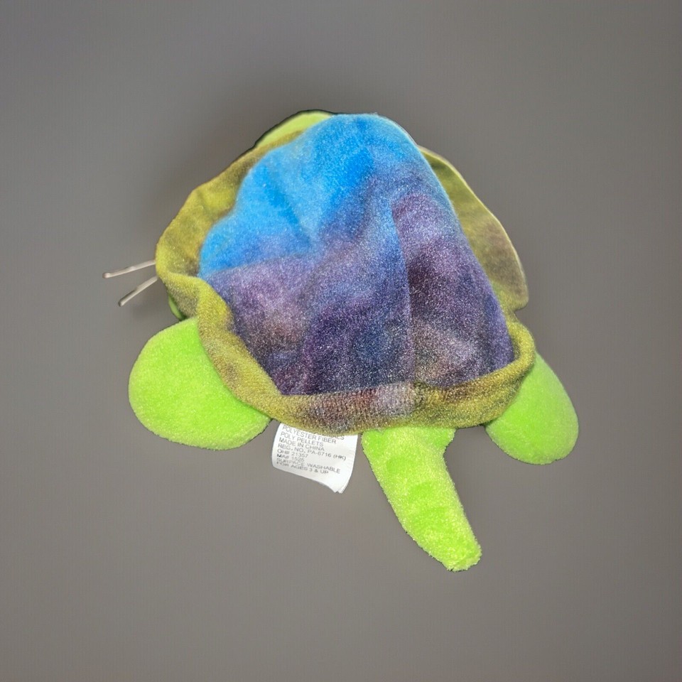 Vintage 'Floppy Friends' Tinkerbelle Turtle Green Plush Beanie Toy W ...