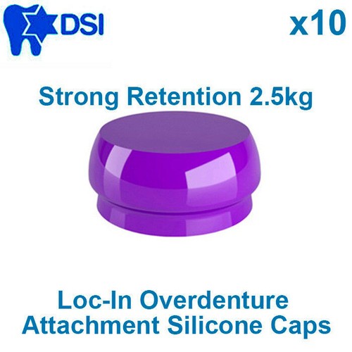 10x Dental Fixture Loc-In Removable Overdenture Silicone Insert ...