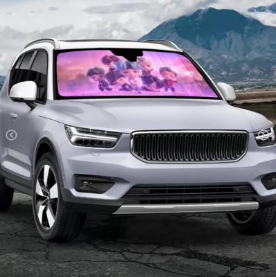 BTS Tiny Tan Car Sun Shade - OT7 BT21 Car Sun Shade- Gift for Army Car ...