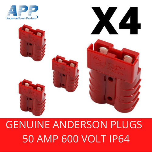 4 x Genuine Anderson APP SB50 Power Plug Cable Connector 6AWG 50AMP ...