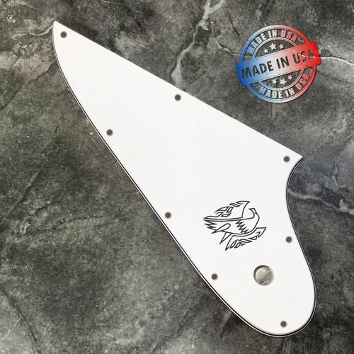 White 3 Ply Pickguard for 2007-2019 Gibson Firebird w/ Black Decal Made ...