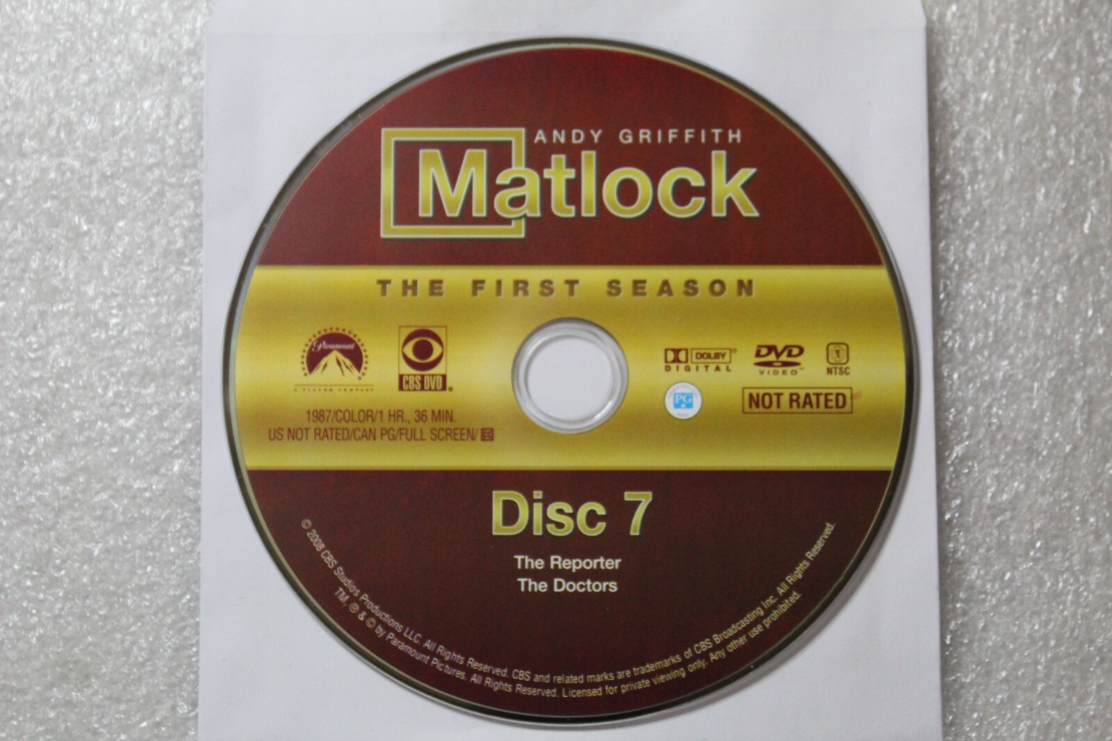 Matlock Season 1 Disc 7 DVD | eBay