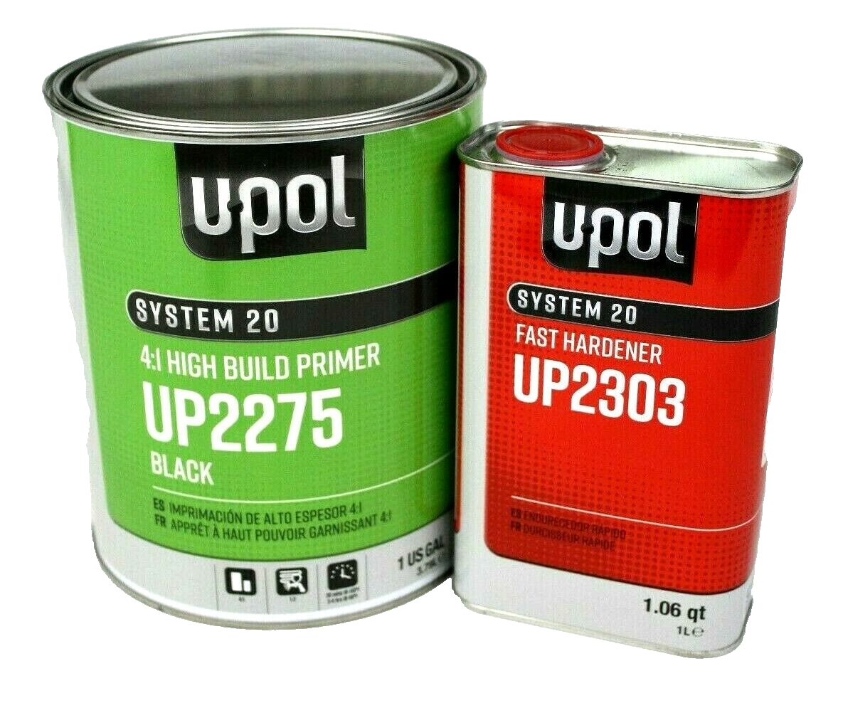 2K Urethane Primer HS Gallon Kit Black DTM U-Pol UP2275 W/UP2303 Fast ...