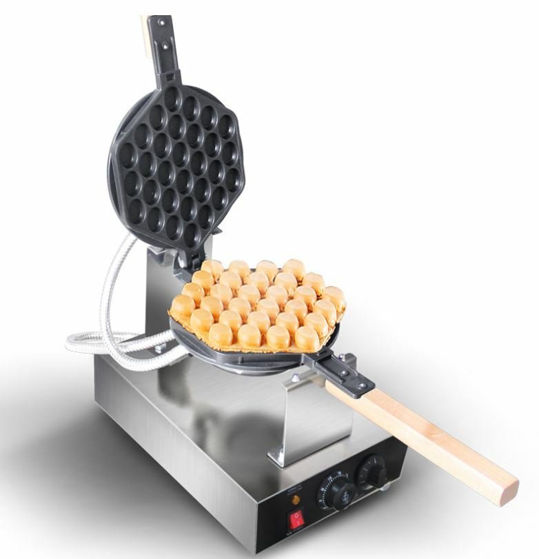 110V Non-stick Pancake Eggettes Bubble Egg Puff Cake Waffle Iron Maker ...