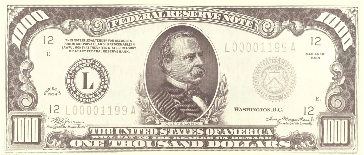 One Thousand Dollar Bill