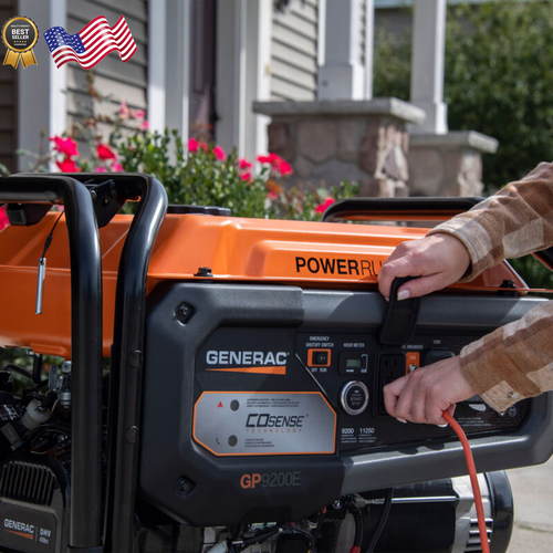 Generac GP9200E 9200W Running / 11250W Peak Gasoline Powered Generator ...
