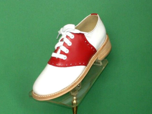 Muffy's RED/white leather sole Swing Saddle Shoes Women's sizes 5-13 ...
