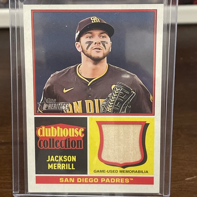 Jackson Merrill 2025 Topps Heritage Clubhouse Collection Game Used Bat ...