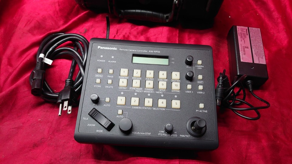 Panasonic AW-RP50 PTZ Remote Camera Controller W/ power adapter & Case ...