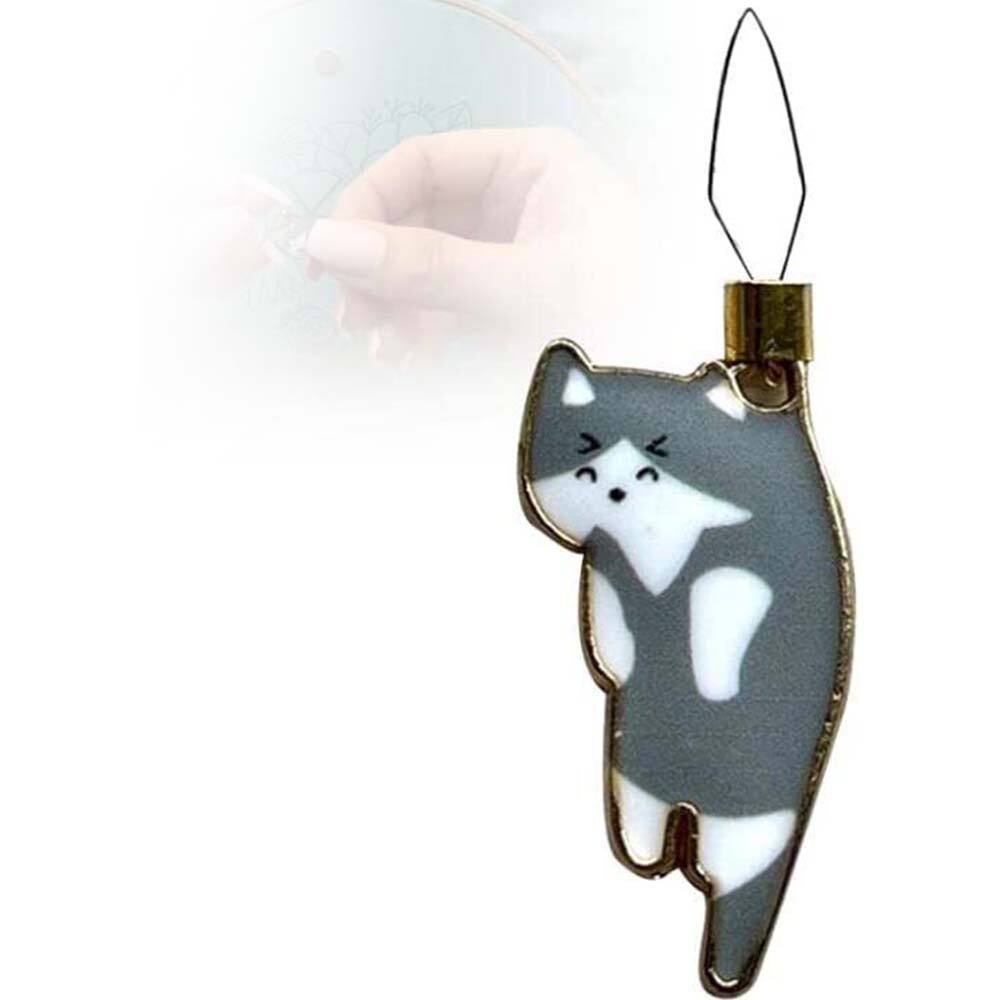 Cat Needle Threader Mini Cute Magnetic Needle Minder Sewing Threading ...