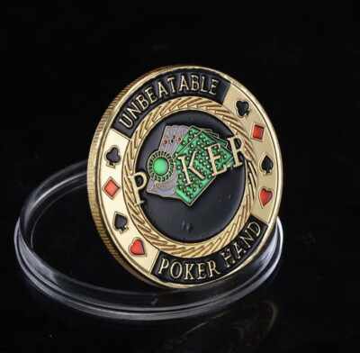 Green Unbeatable Poker Card Guard Hand Protector Casino Token Lucky ...