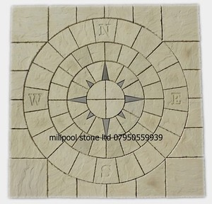 3M x 3M NAUTICAL COMPASS+SQ OFF ROTUNDA PATIO PAVING SLAB (DELIVERY ...